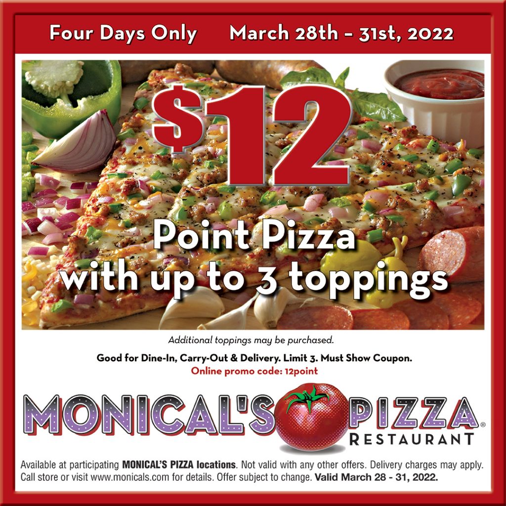 Monical's Pizza | Monical’s Current Coupons!